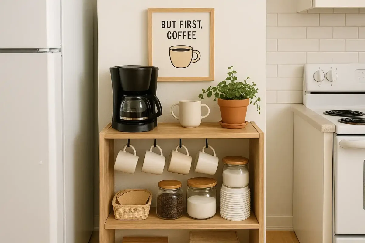 15 Smart Mini Coffee Station Ideas That Fit in Tiny Kitchens